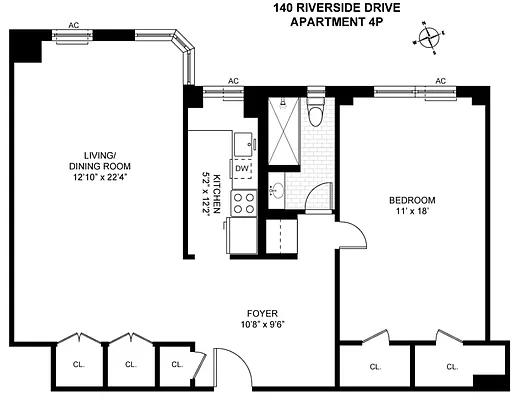 140 Riverside Drive #4P in Upper West Side, Manhattan | StreetEasy