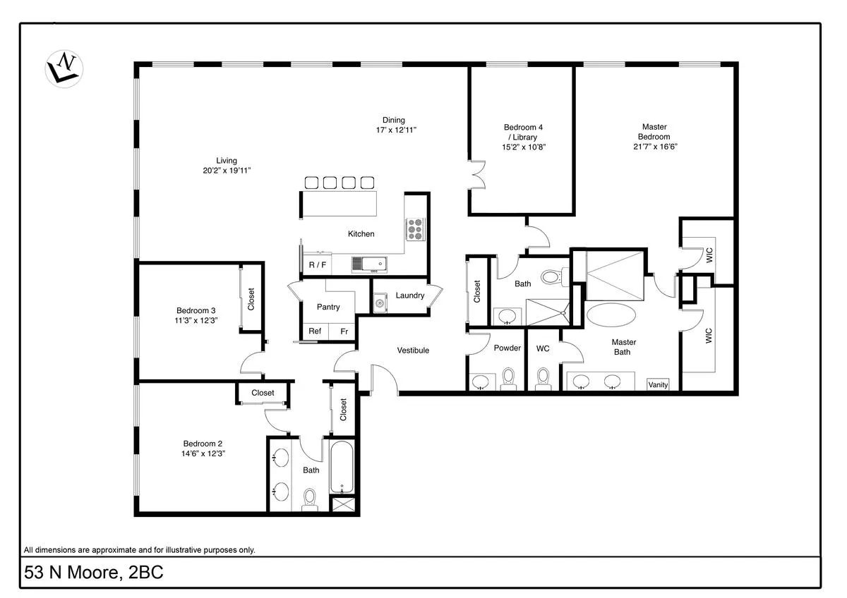 53 North Moore Street #2BC in Tribeca, Manhattan | StreetEasy