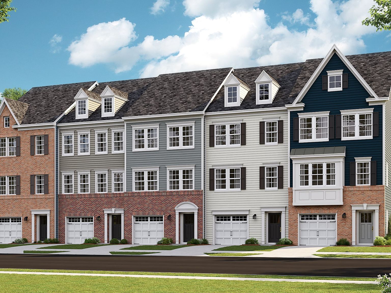 Arcadia Front Load Garage Plan, Sycamore Ridge : Townhome Collection ...