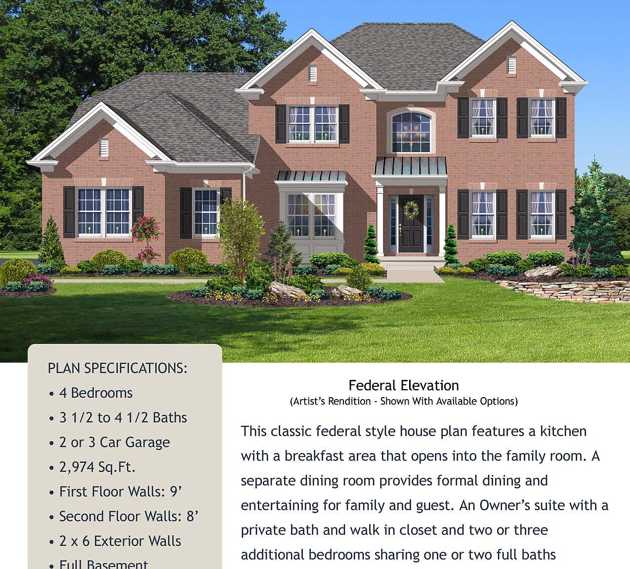 George Taylor - Federal Plan, Old Orchard at Stones Crossing, Easton ...