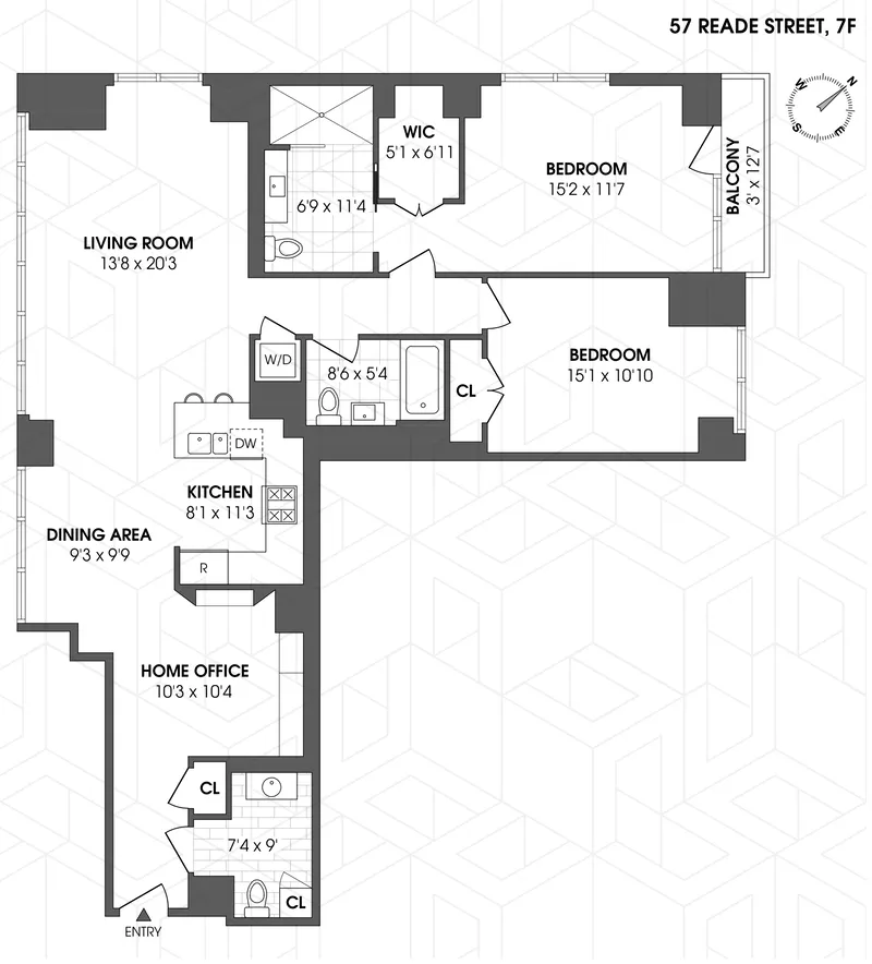 57 Reade Street #7F in Tribeca, Manhattan | StreetEasy
