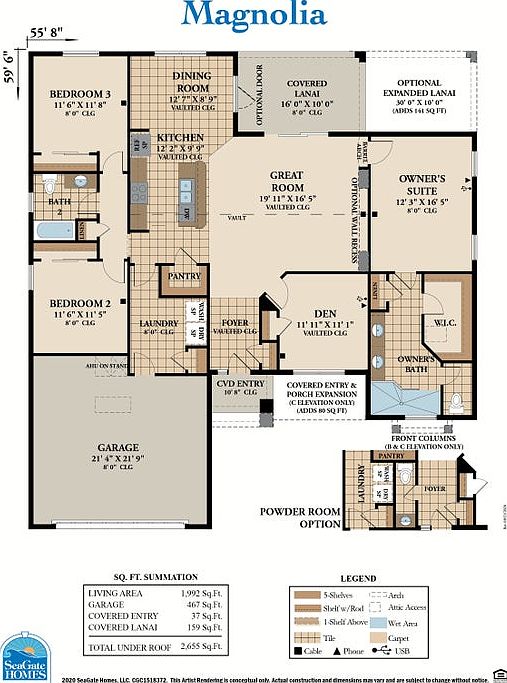 Magnolia Plan ON YOUR LOT Plan, Palm Coast BUILD ON YOUR LOT, Palm ...