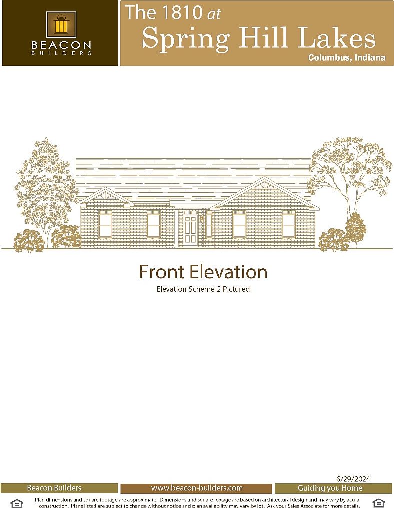 1810 Lakefront Lot with basement Plan, Spring Hill Lake, Columbus, IN ...