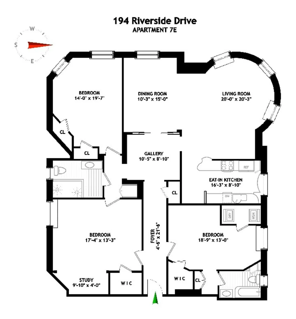 194 Riverside Drive #7E in Upper West Side, Manhattan | StreetEasy