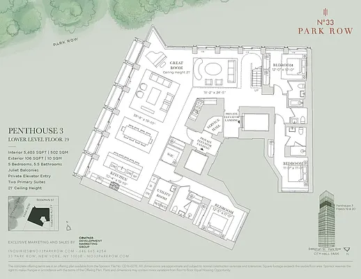 33 Park Row #PH3 in Fulton/Seaport, Manhattan | StreetEasy