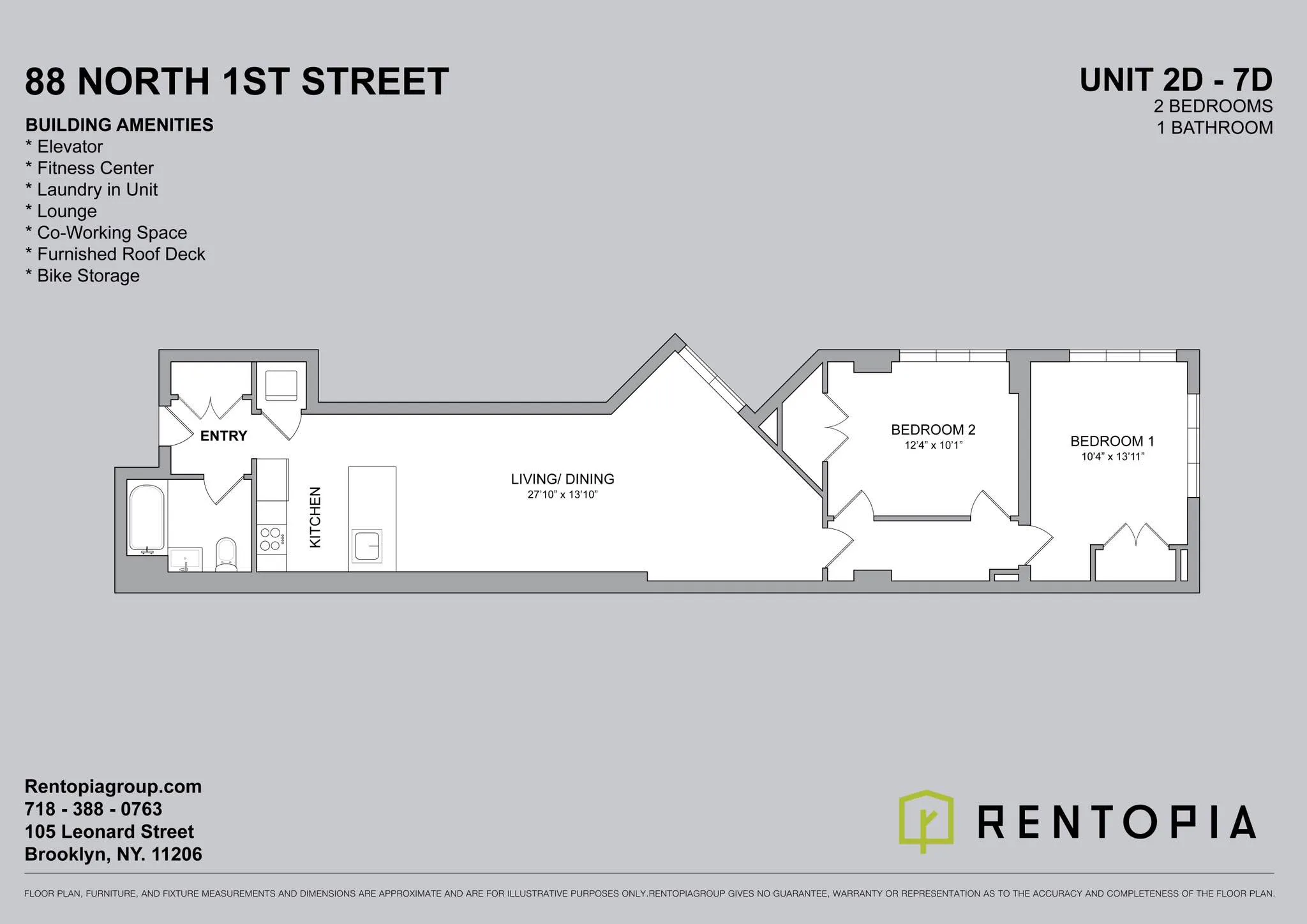 88 North 1st Street #2H in Williamsburg, Brooklyn | StreetEasy