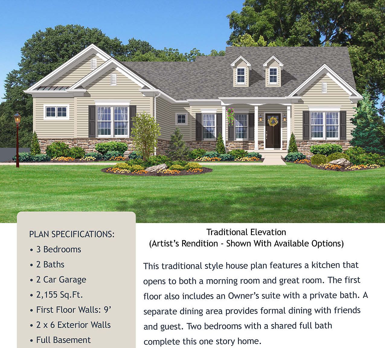 Hawthorn - Traditional Plan, Old Orchard at Stones Crossing, Easton, PA ...