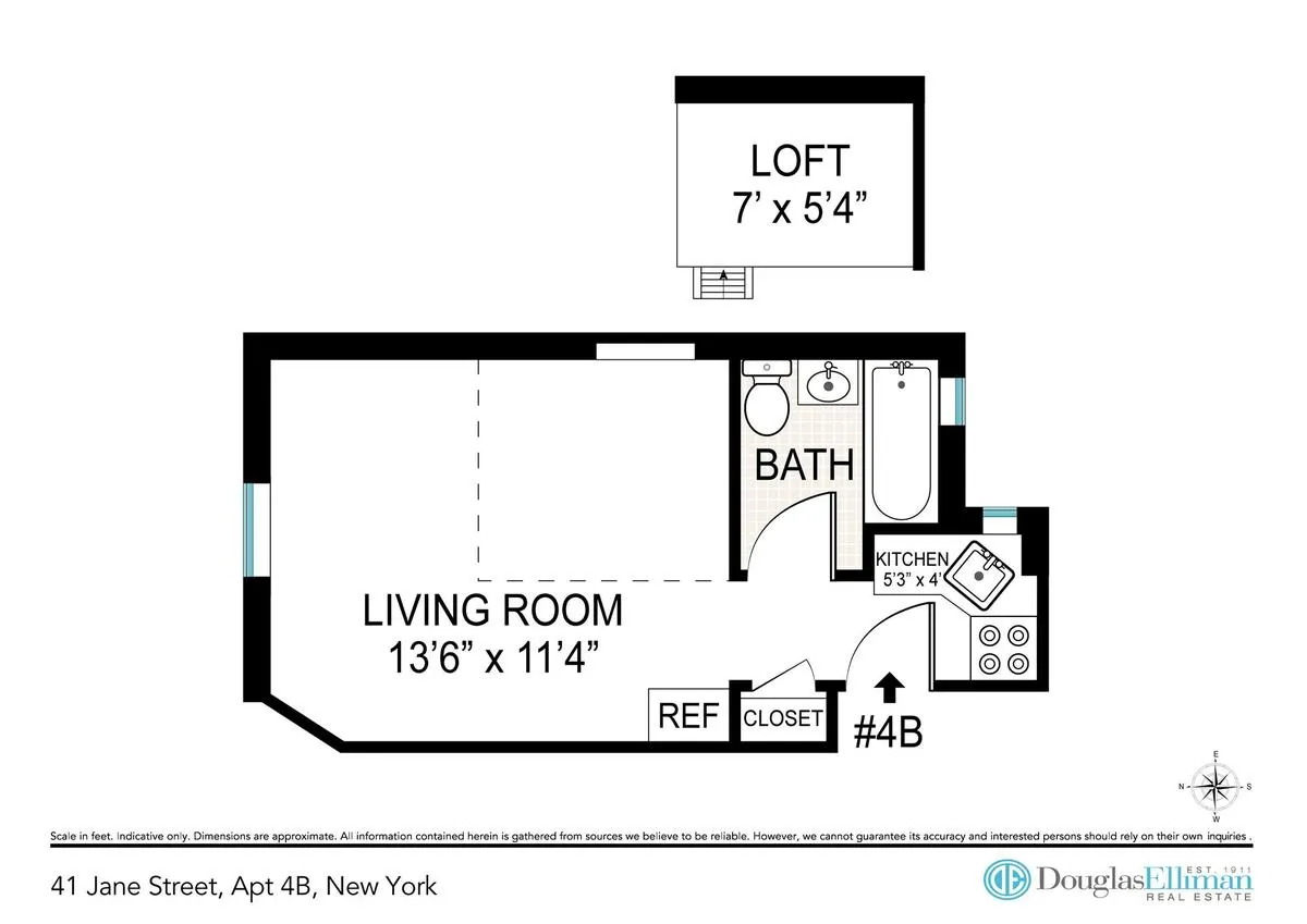 41 Jane Street #4B in West Village, Manhattan | StreetEasy