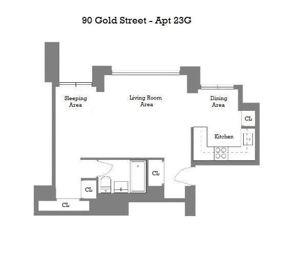 90 Gold Street #23G in Fulton/Seaport, Manhattan | StreetEasy