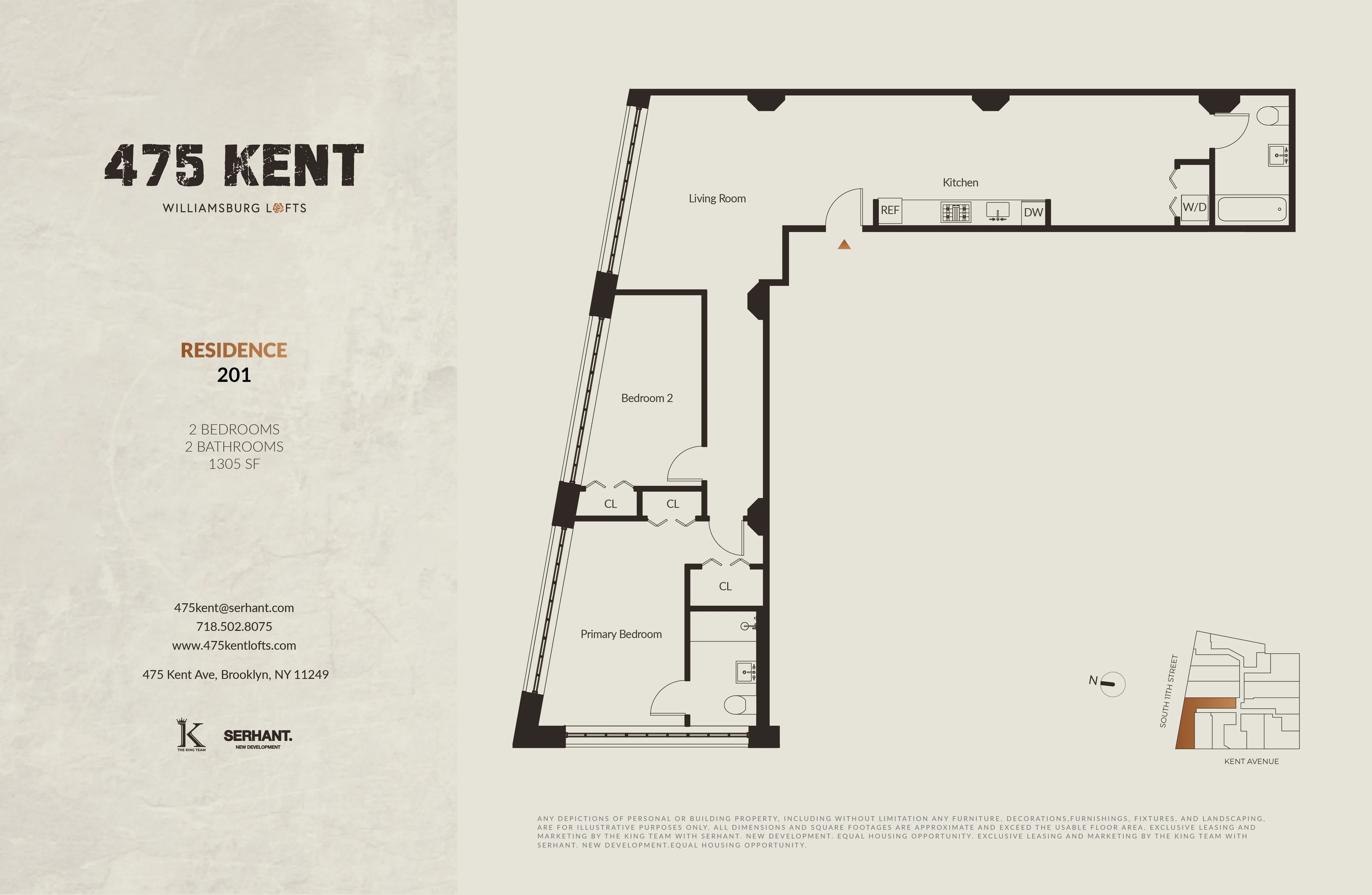 475 Kent Avenue #201 in Williamsburg, Brooklyn | StreetEasy