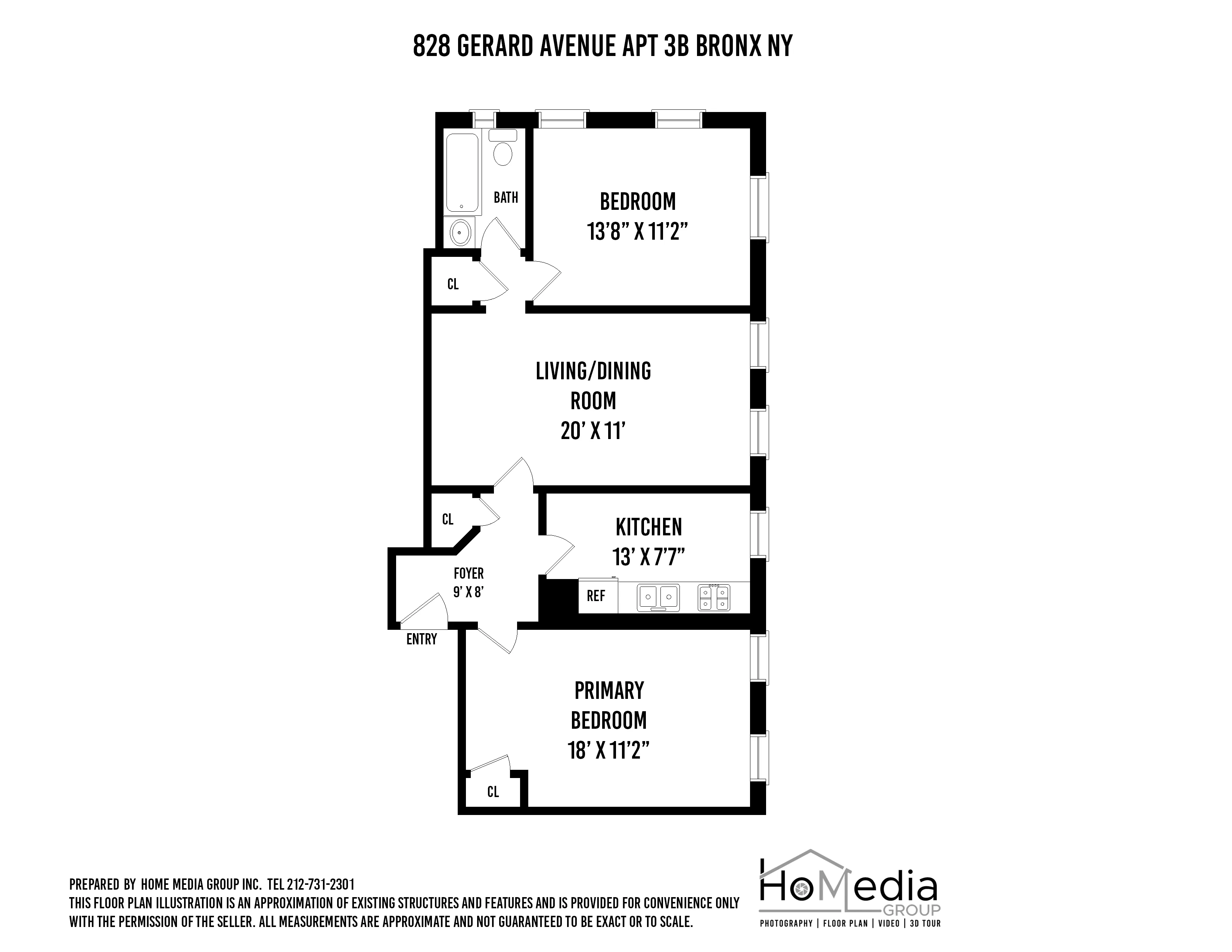 828 Gerard Avenue #3B in Concourse, Bronx | StreetEasy
