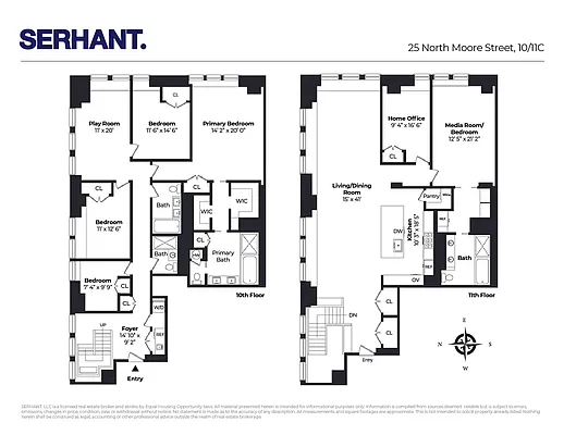 25 North Moore Street #10C/11C in Tribeca, Manhattan | StreetEasy