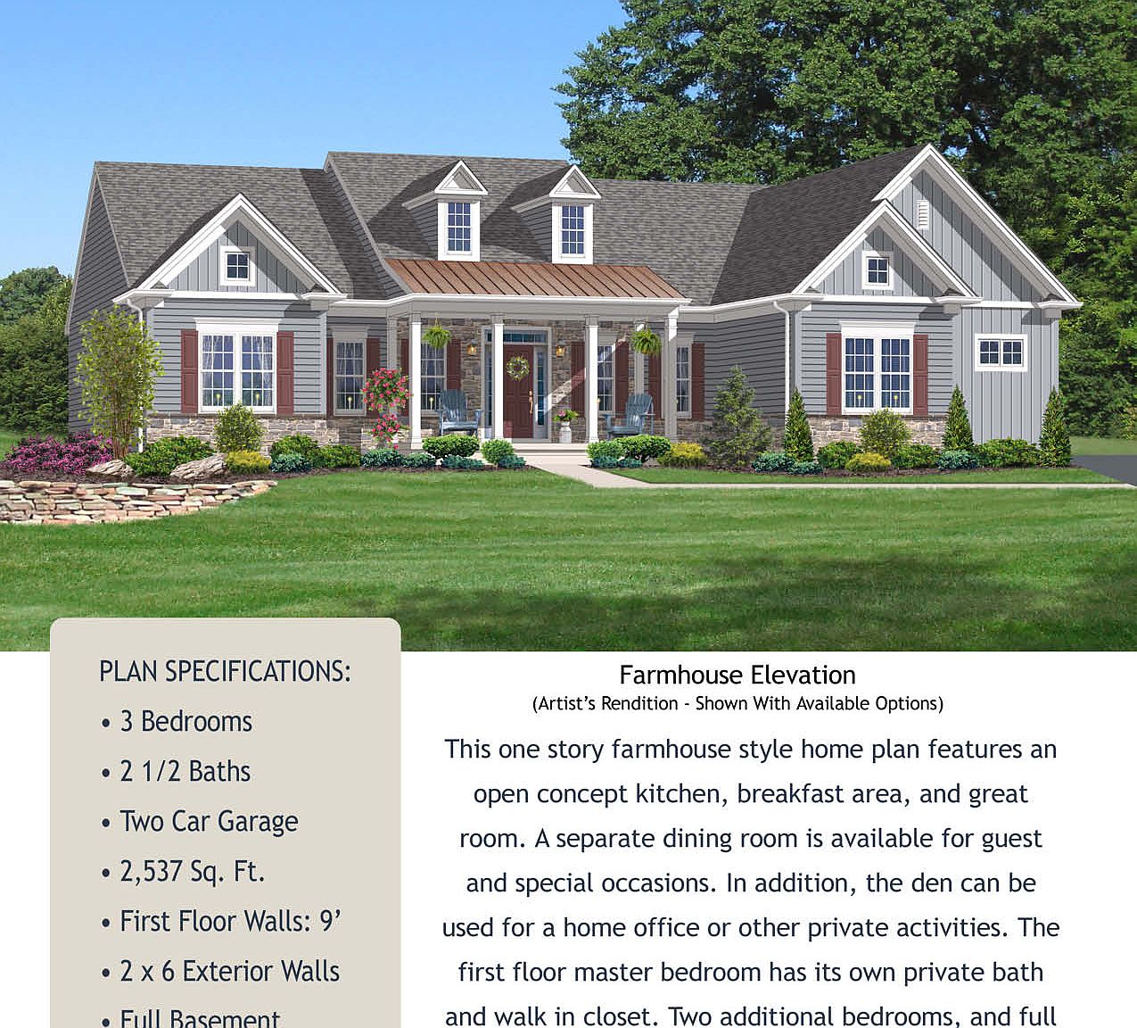 Nathan Hale - Farmhouse Plan, Old Orchard at Stones Crossing, Easton ...