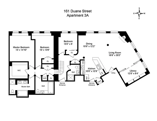 161 Duane Street #3A in Tribeca, Manhattan | StreetEasy