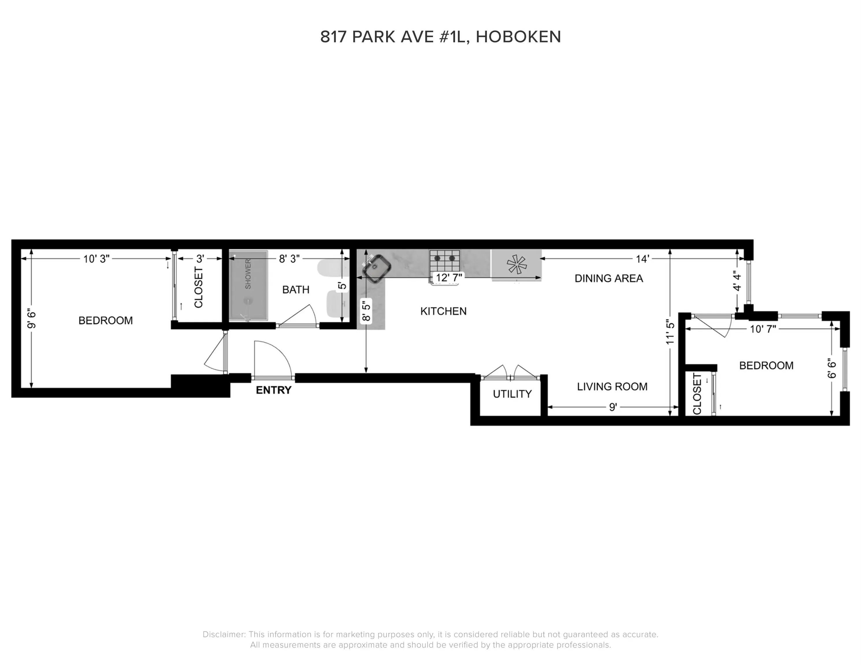 817 Park Avenue #1L in Hoboken, New Jersey | StreetEasy