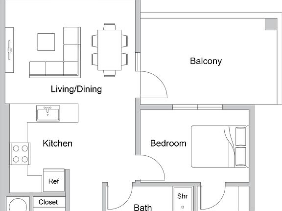 1 Bedroom Unit Plan, Encore, Grover Beach, CA 93433 | Zillow