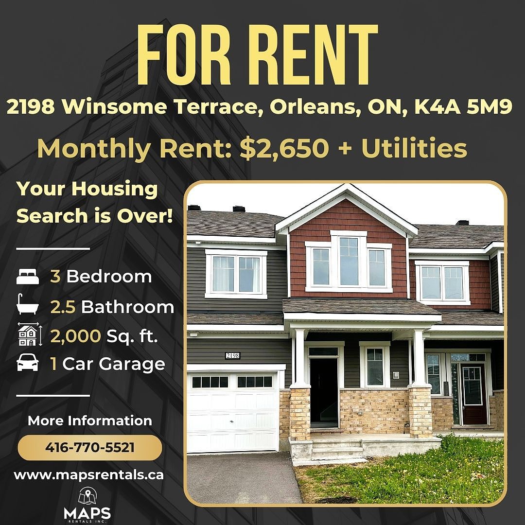 2198 Winsome Ter, Ottawa, ON K4A 5M9 | Zillow