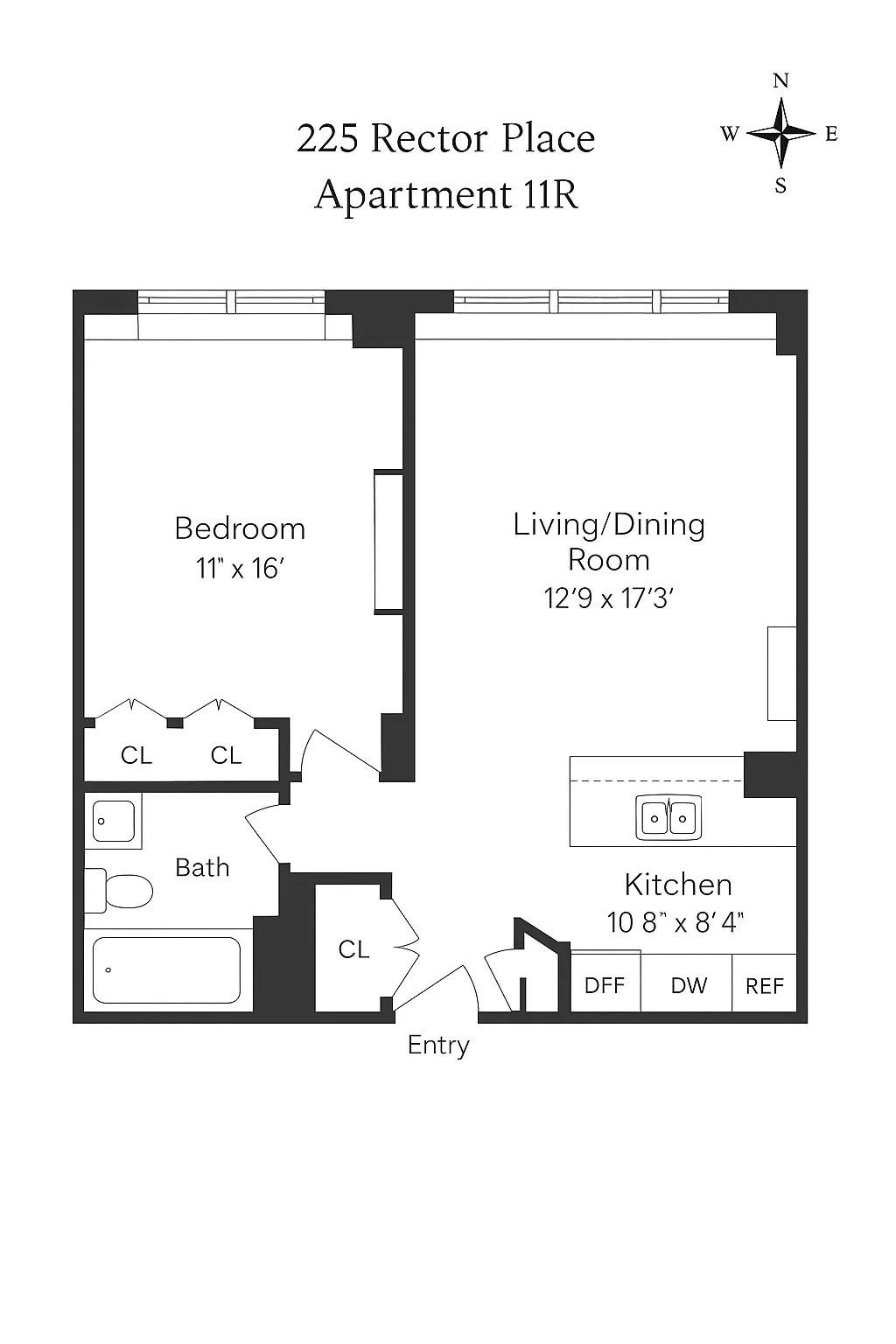 225 Rector Place #11R in Battery Park City, Manhattan | StreetEasy
