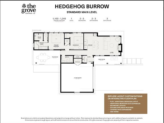 Hedgehog Burrow Plan, The Grove Montrose, Montrose, CO 81401 | Zillow