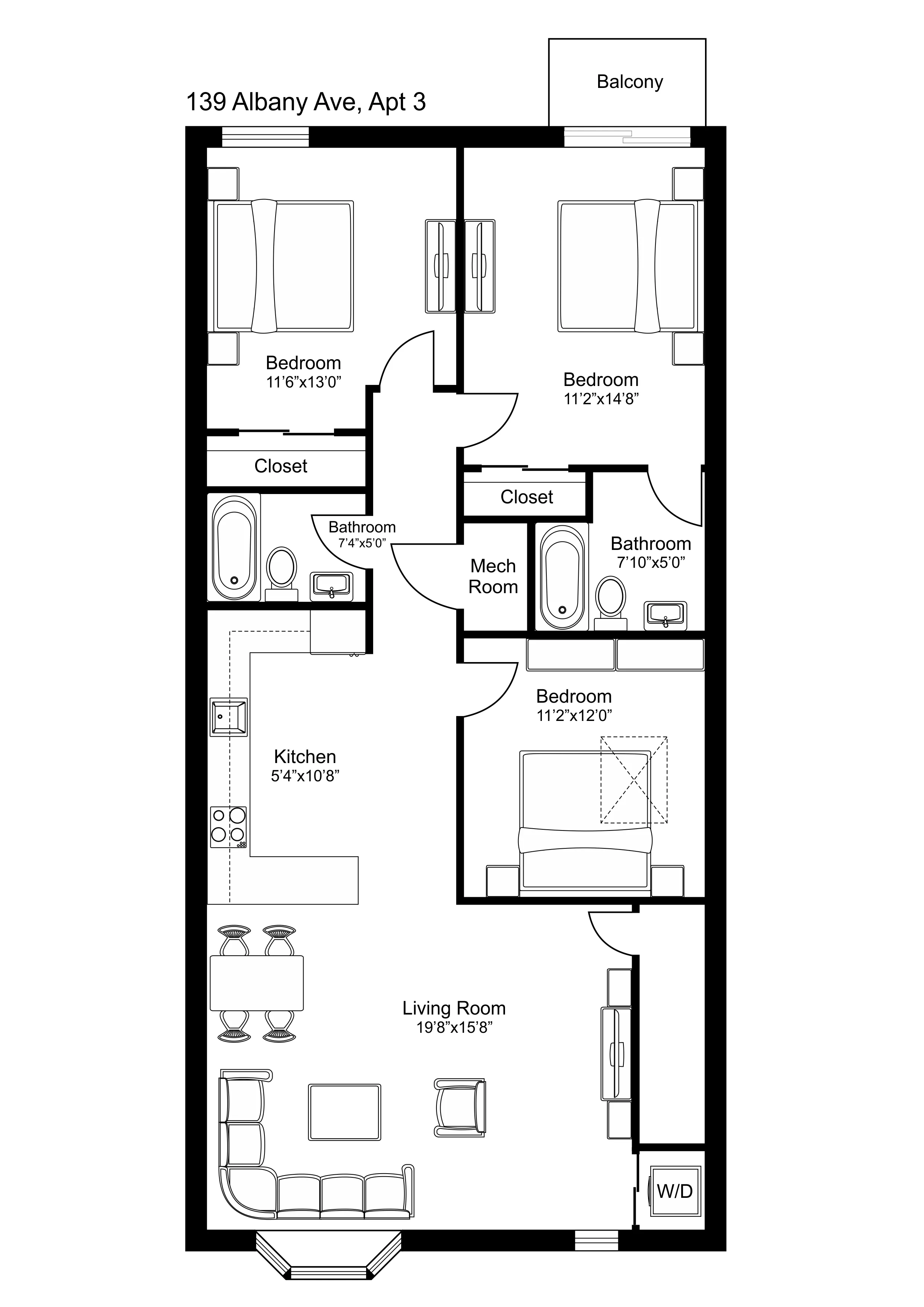 139 Albany Avenue #3A in Crown Heights, Brooklyn | StreetEasy