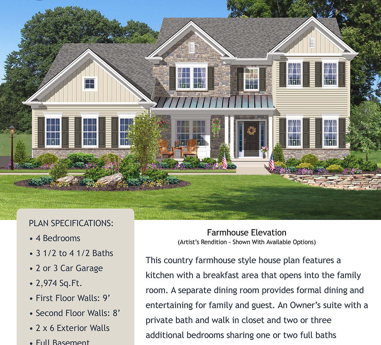 George Taylor - Country Farmhouse Plan, Old Orchard at Stones Crossing ...